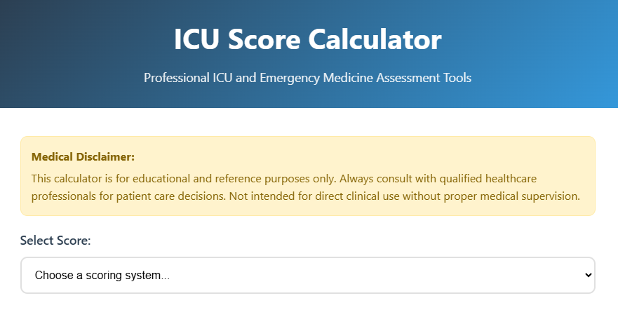 ICU Score Calculator - shamikhdoc